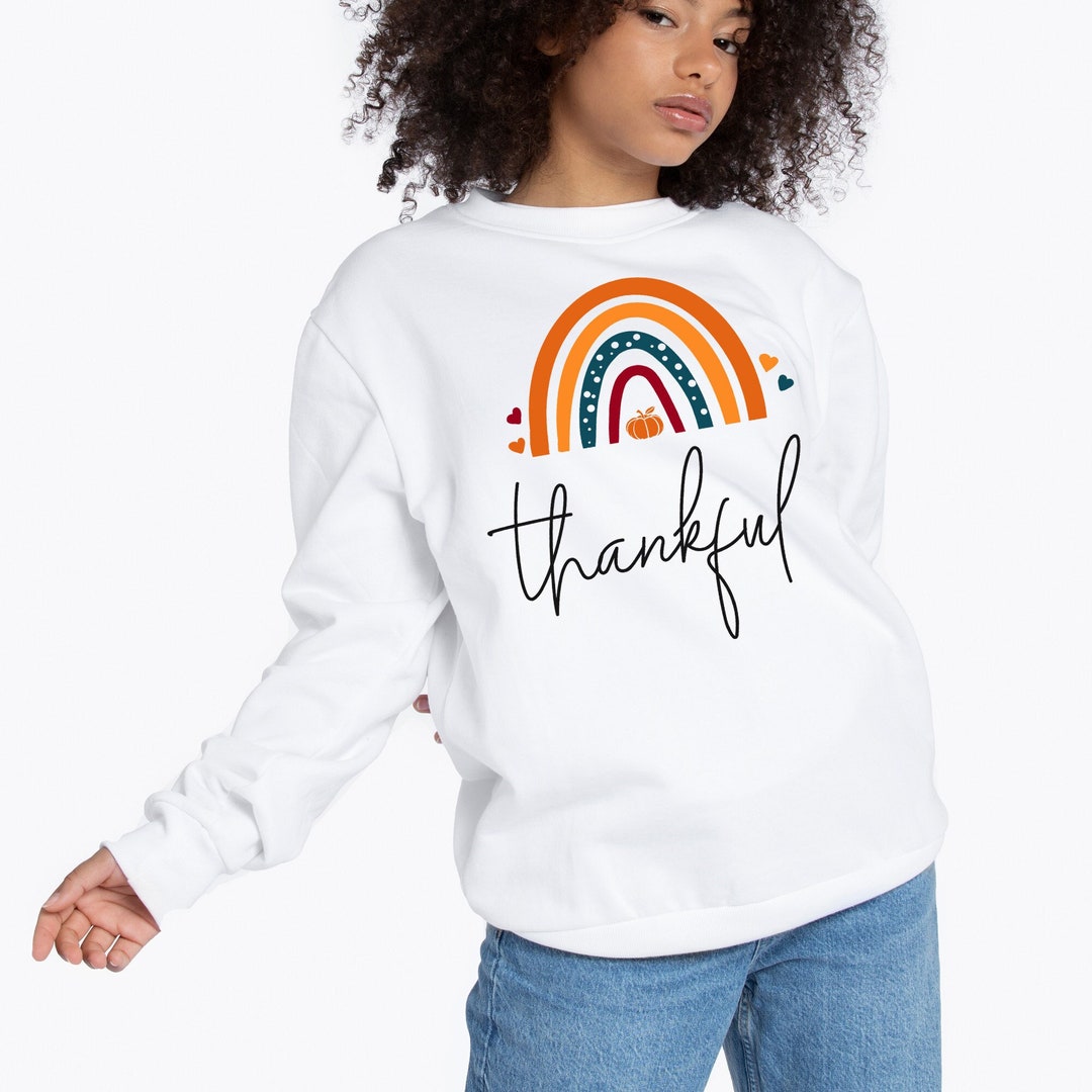 Thankful Sweater Thanksgiving Sweater Custom Thanksgiving - Etsy