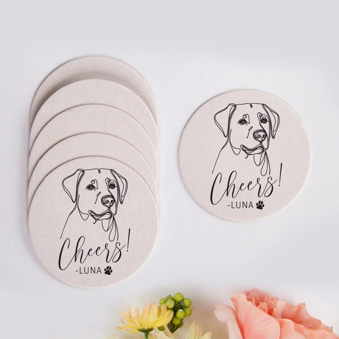 Pet Wedding Custom Coaster Favors, Personalized Pet Wedding Coasters ...