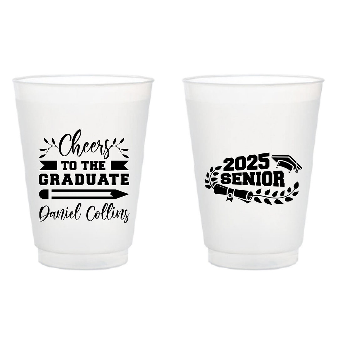 Cheers to the Graduate Frosted Cup, Customized Frosted Cup for ...