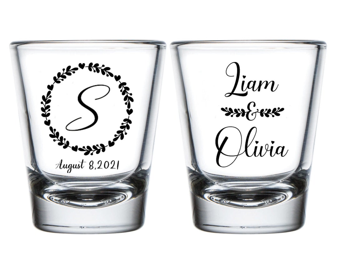 Personalized Wedding Shot Glasses, Custom Wedding Shot Glasses, Custom ...