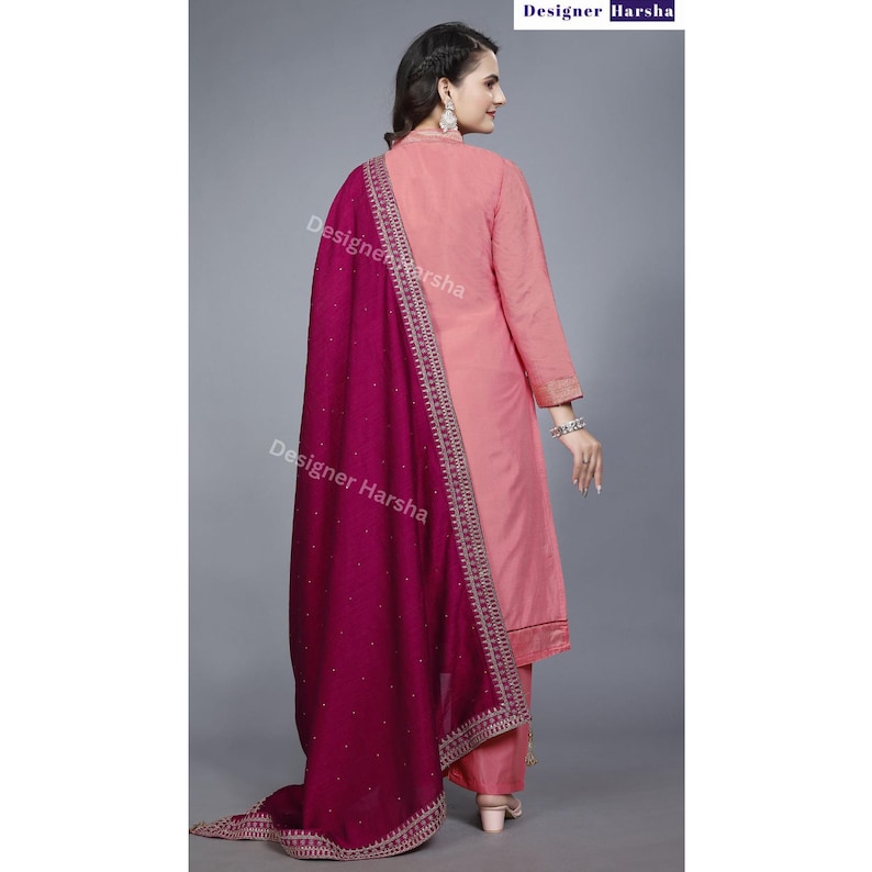 Special Occasion Wear, Stitched Pink Color Kurta With Pant Set ...