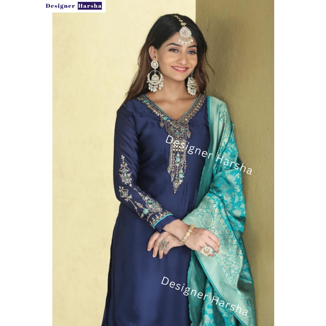 Shalwar Kameez Pant Suits Pakistani Indian Wedding Wear Heavy ...