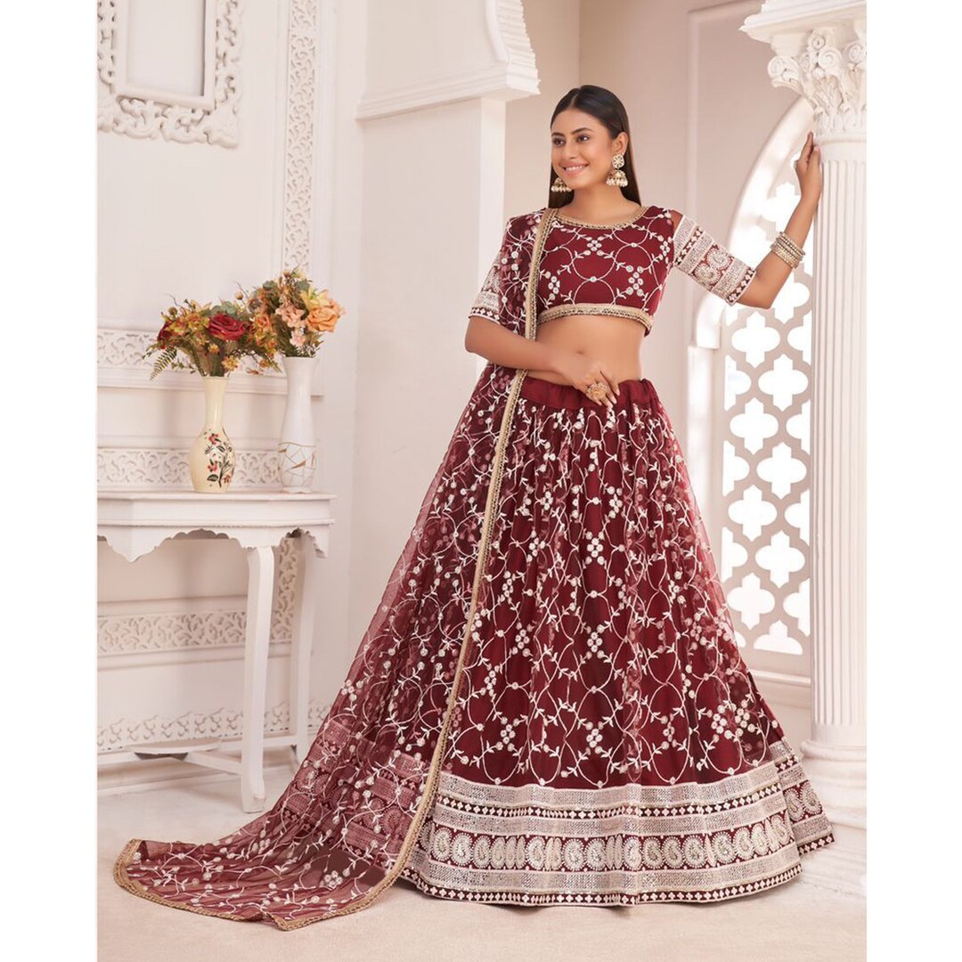 Bollywood Designer Bridal Lehenga Suits Heavy Embroidery - Etsy