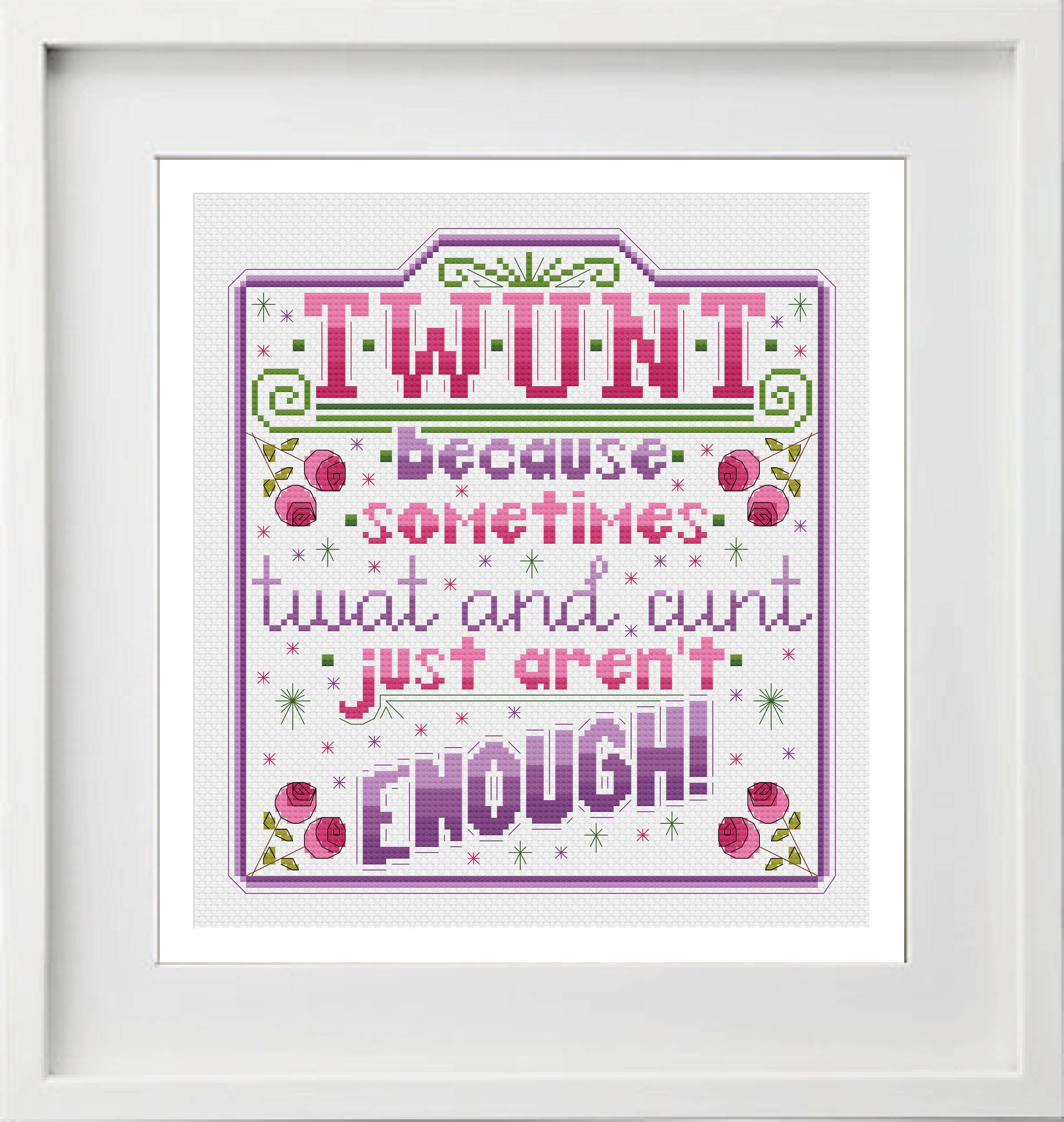 Twunt Cross Stitch Pattern | Etsy