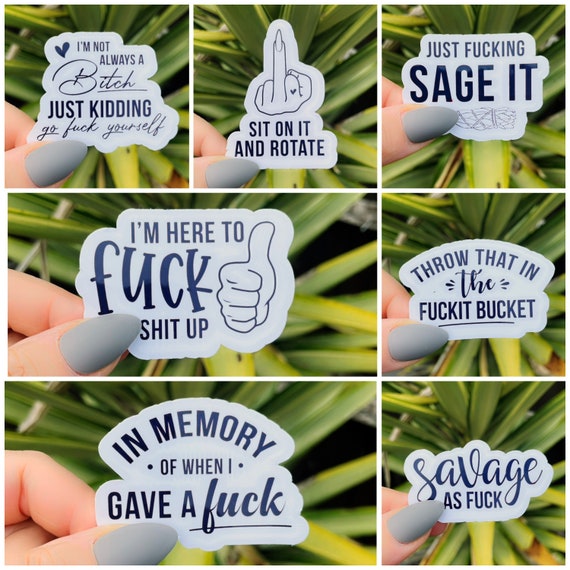 Rude and Sarcastic Sticker Pack - Etsy UK