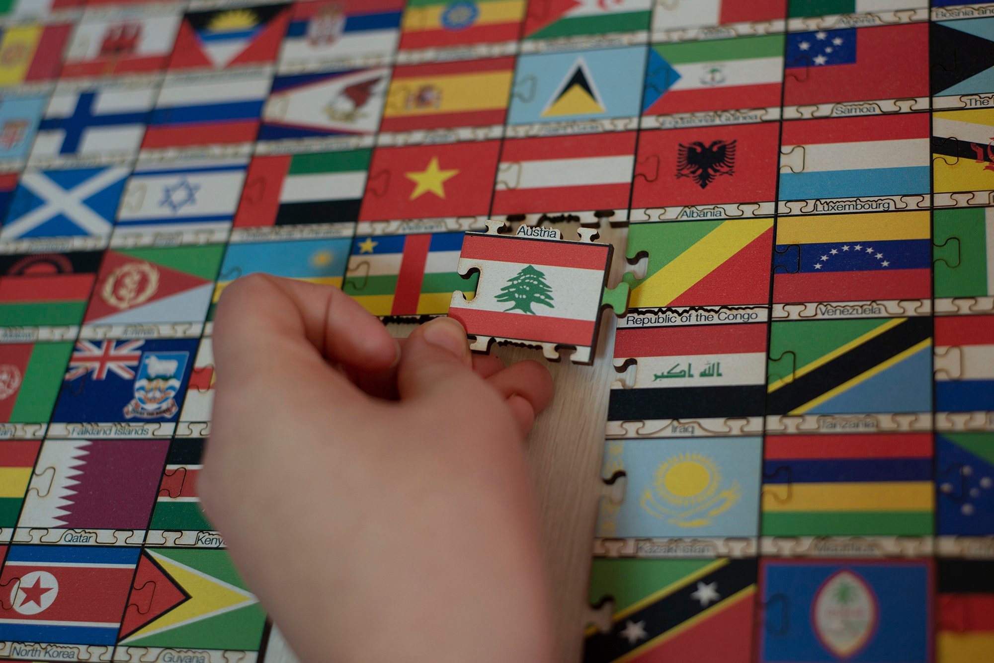 Flags of the World Puzzle - Heirloom Puzzles - Wooden Jigsaw Puzzle ...