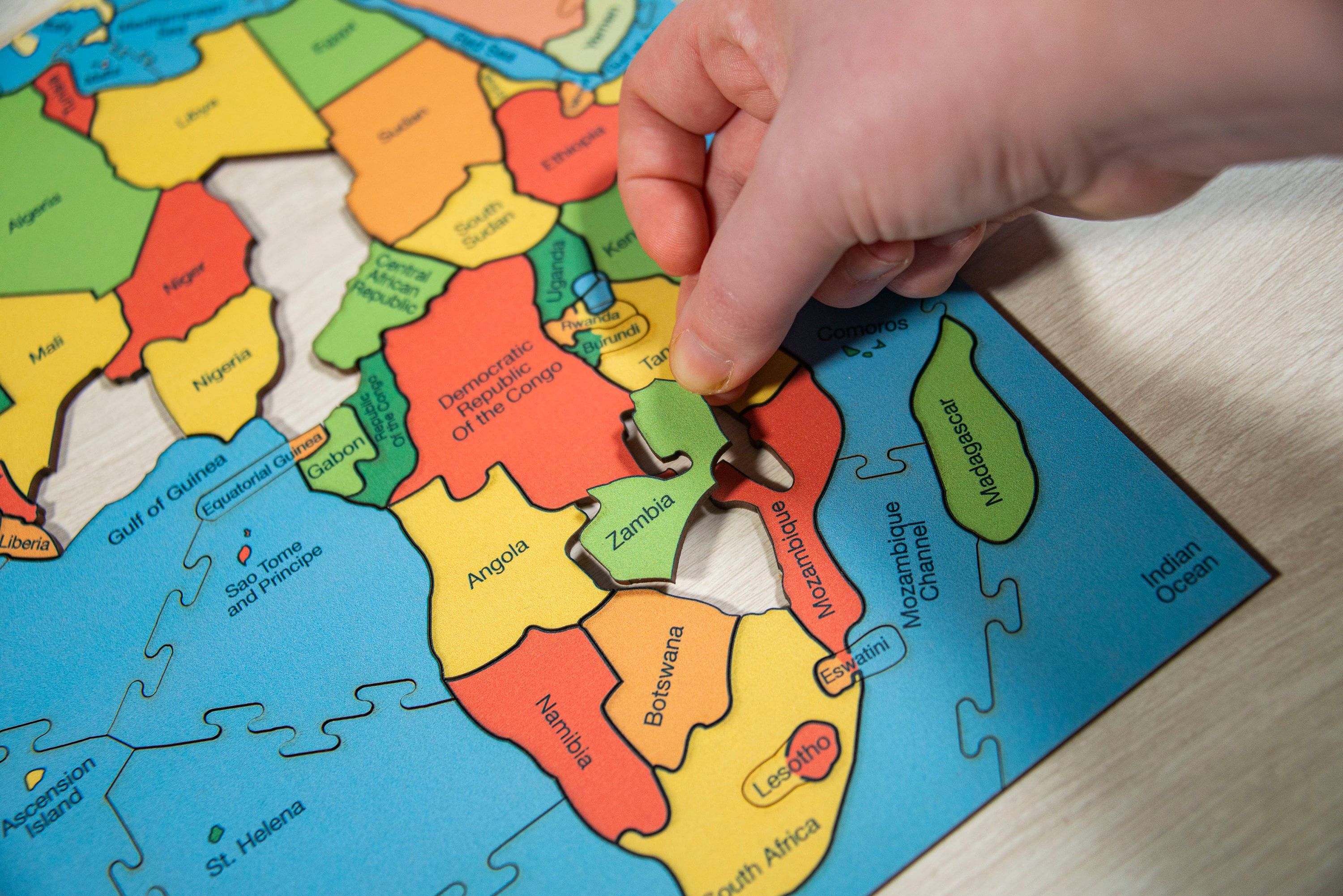 Map of Africa Wooden Jigsaw Puzzle - Heirloom Puzzles - Etsy