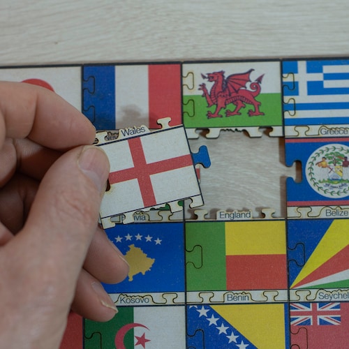 Map of the World Wooden Jigsaw Puzzle Heirloom Puzzles - Etsy