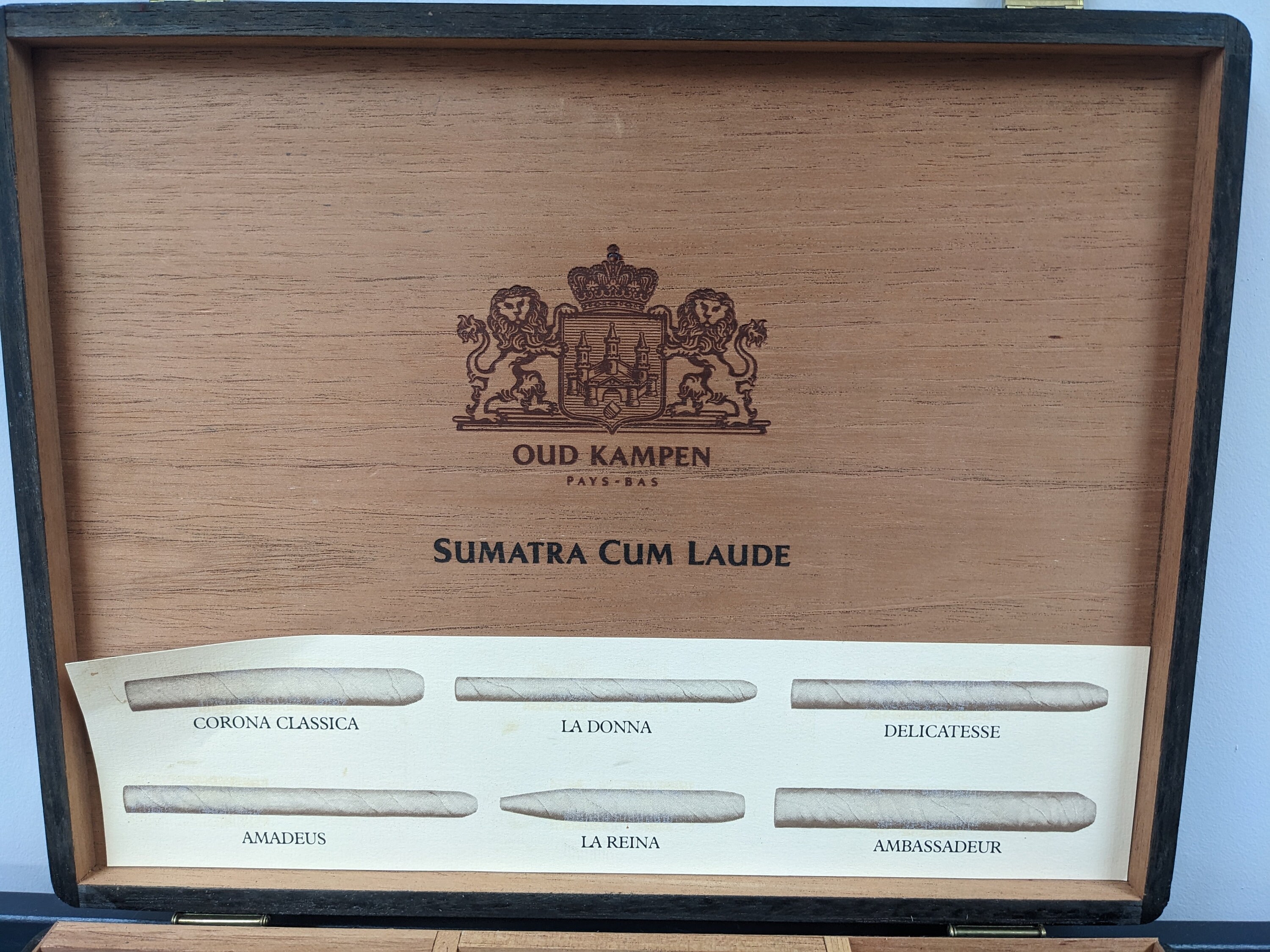 Large Wooden Cigar Box, Empty Vintage Cigar Box, Sumatra Cum Laude ...
