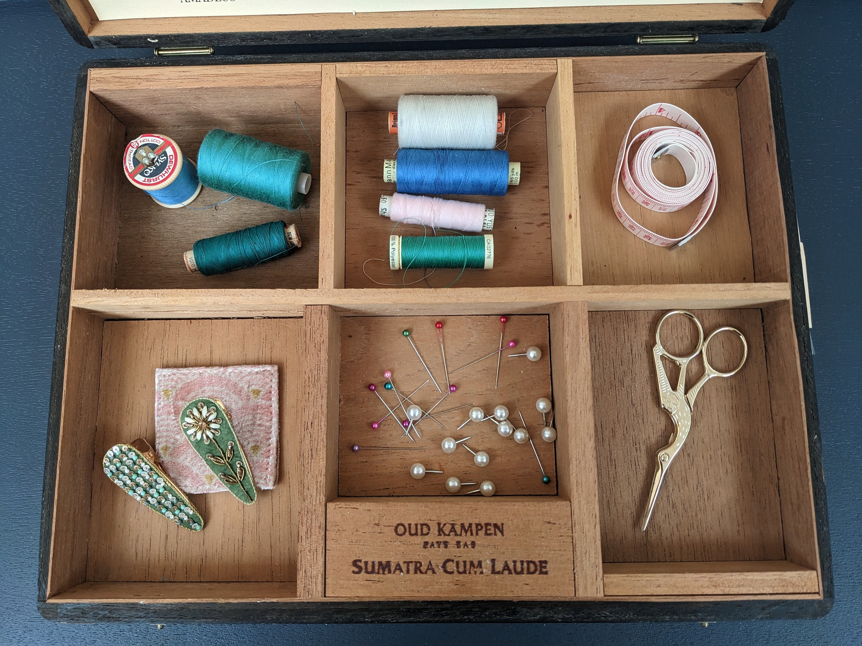 Large Wooden Cigar Box, Empty Vintage Cigar Box, Sumatra Cum Laude ...