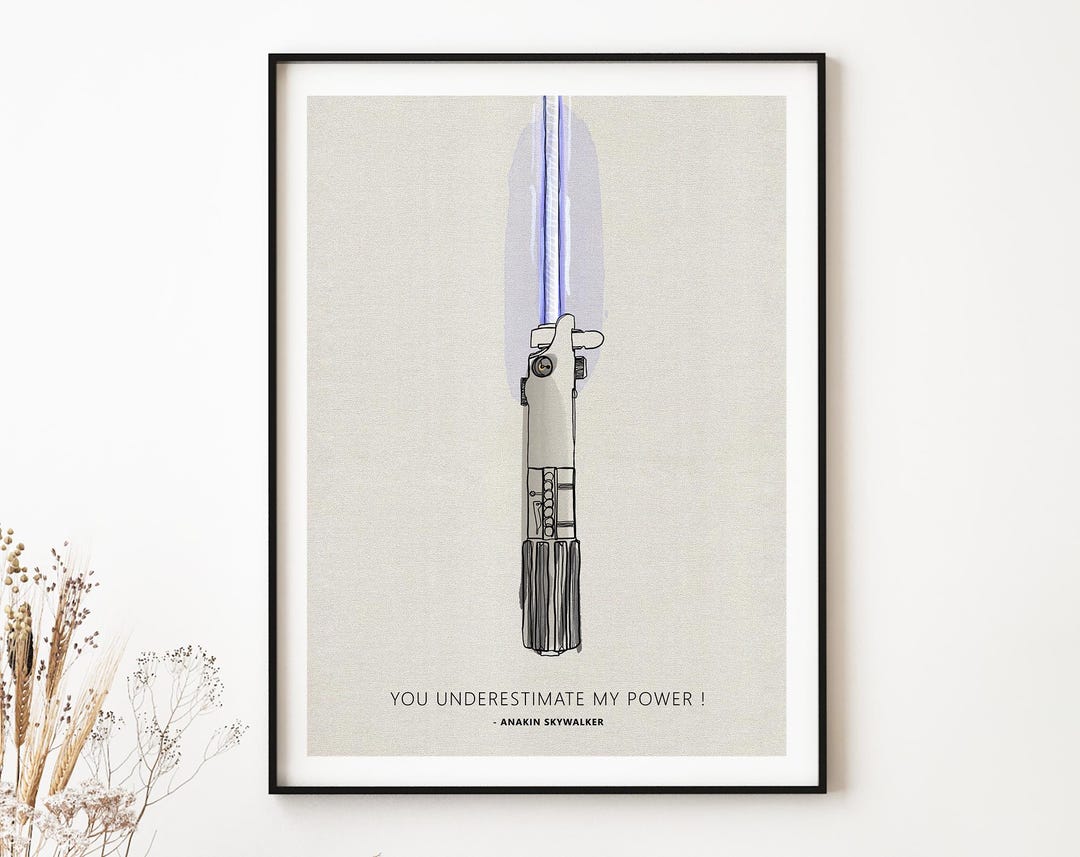 Legendary Blue Beam Sword Minimalist Poster | Fantasy Art Print | Quote ...