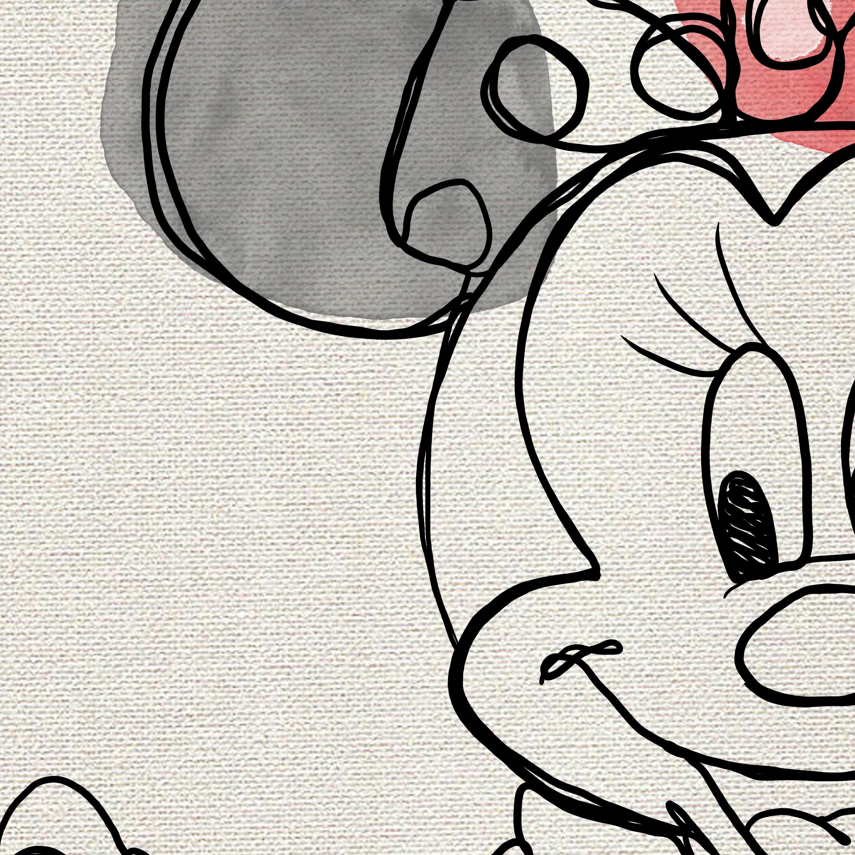 Cartoon Famous Mice DUO Abstract Art Line Art - Etsy