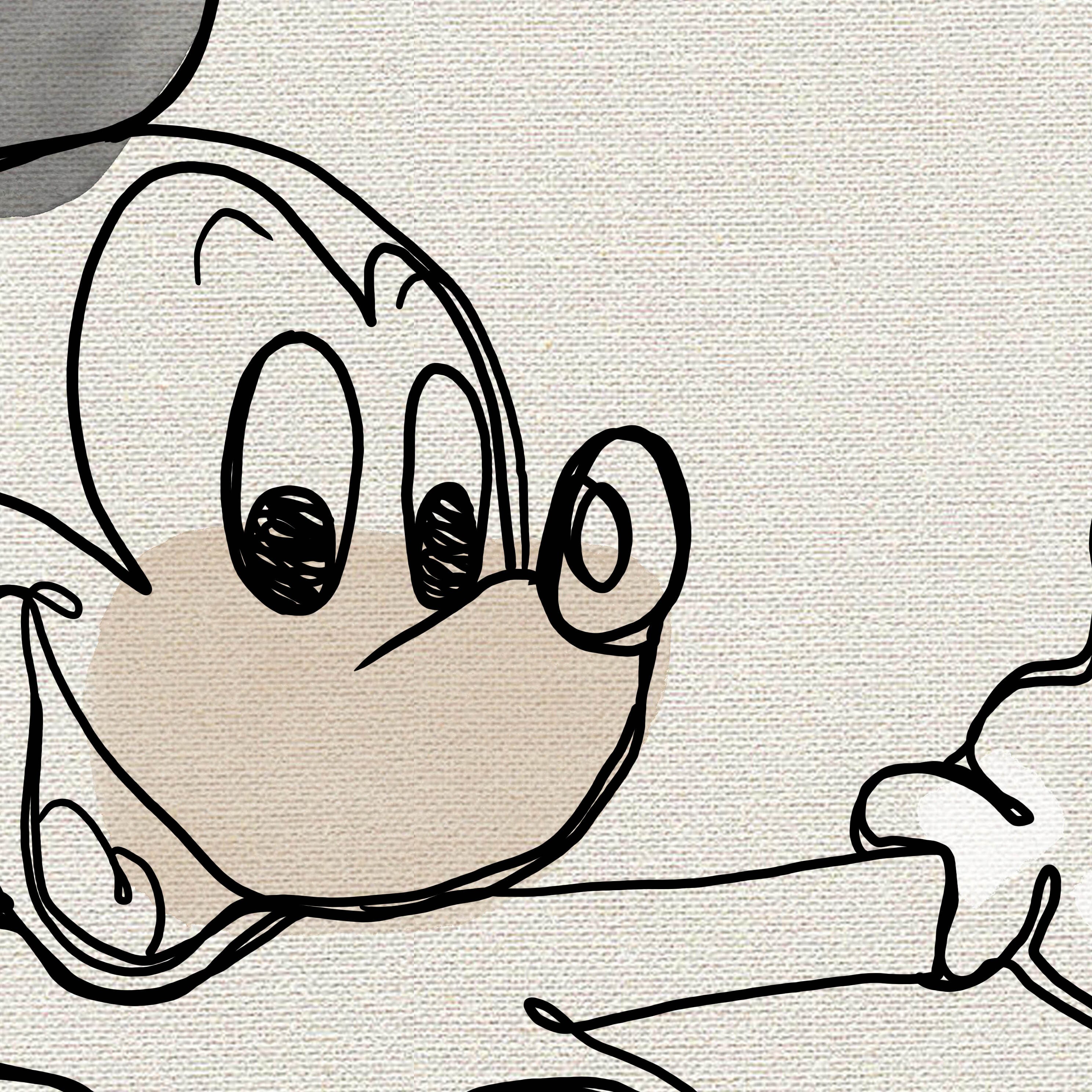 Cartoon Famous Mice DUO Abstract Art Line Art - Etsy