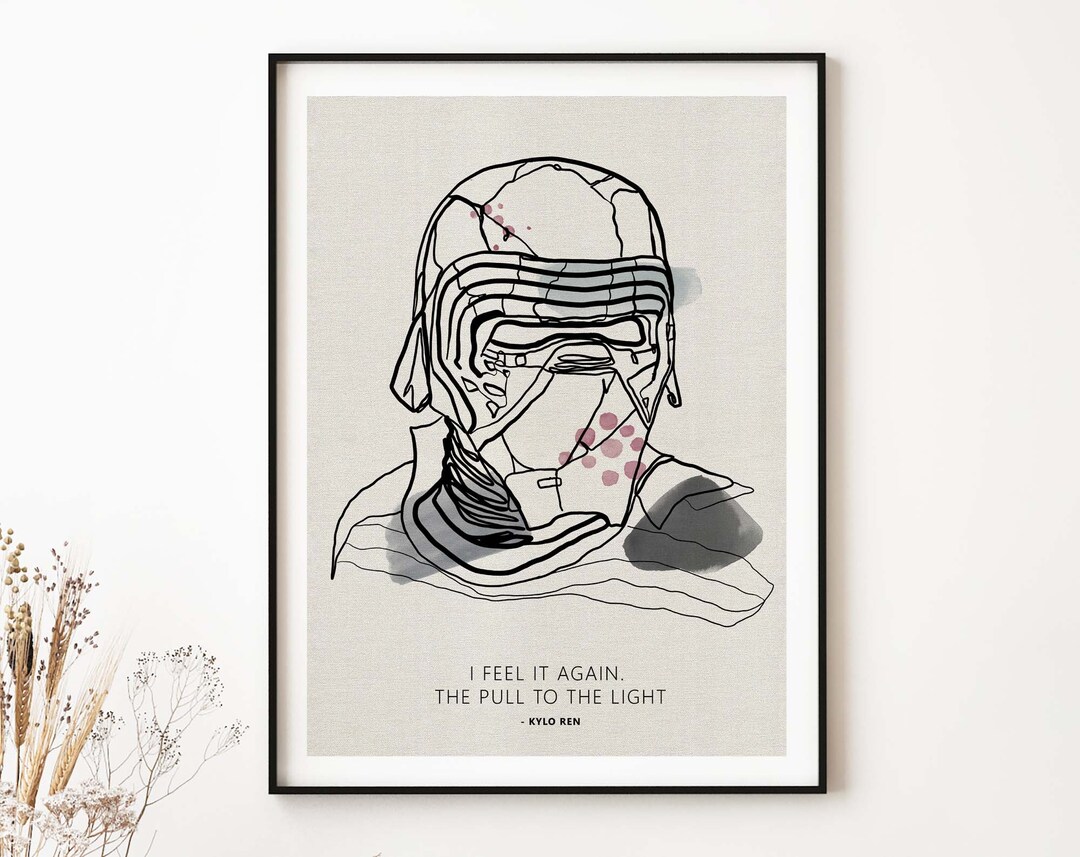 Dark Side Warrior With Helmet Minimalist Poster | Fantasy Art Print ...