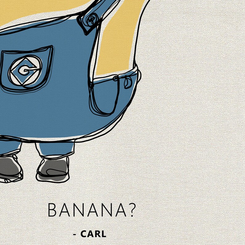 Yellow Minions Banana Despicable Me Inspired - Toddler Decor - Nursery ...