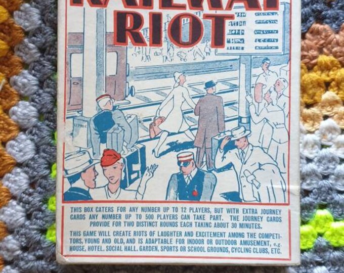 Vintage 1950s Unused Party Game - Railway Riot - Etsy