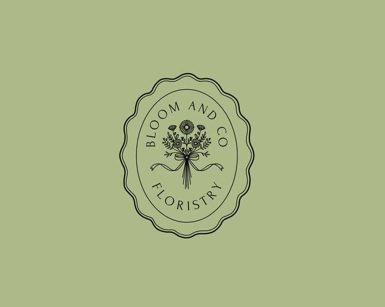 Premade Logo,stationery Design Logo,organic Logo, Flower Basket Logo ...