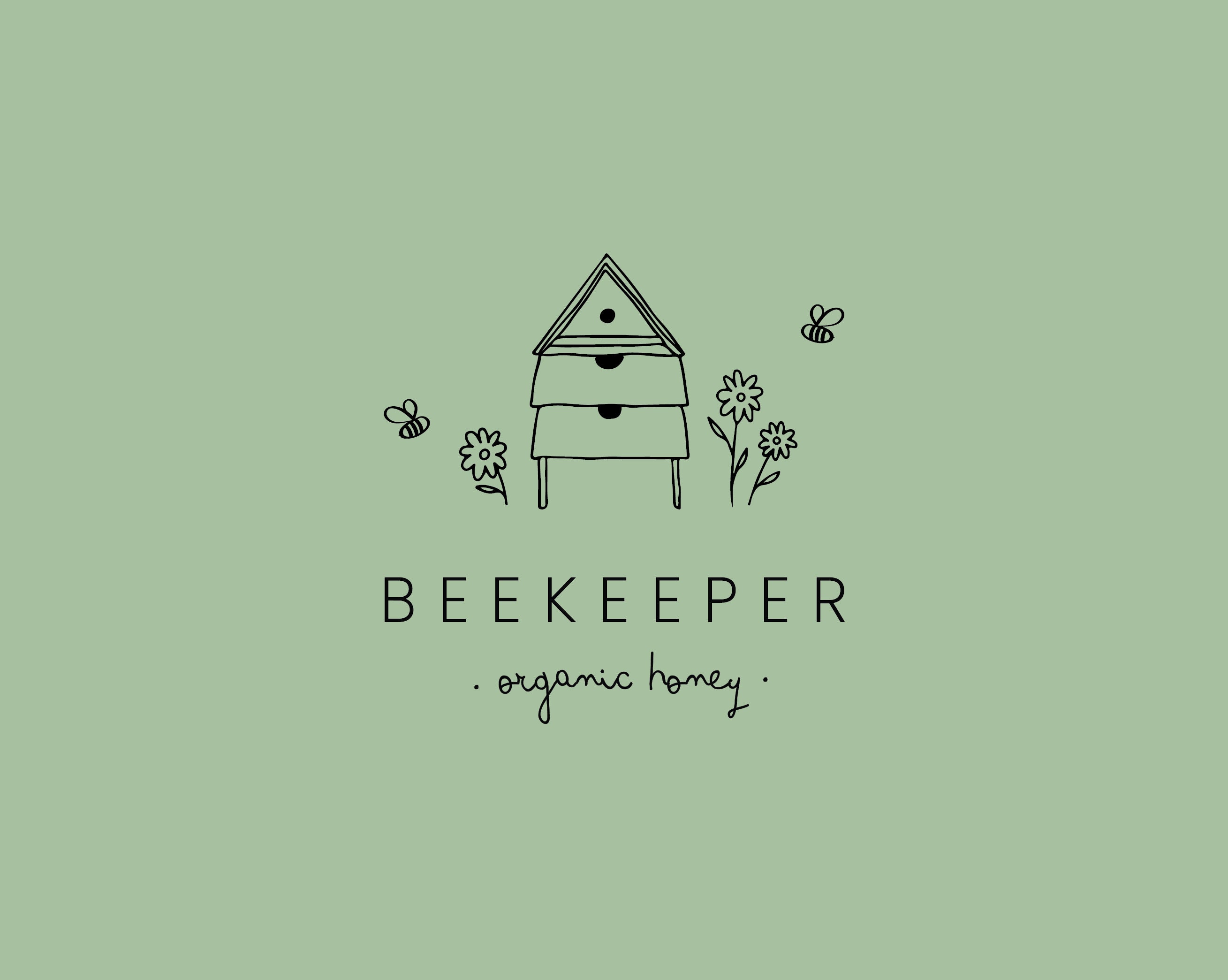 Premade Logo Stamp logo Beekeeper Logo Farm Logo Organic | Etsy