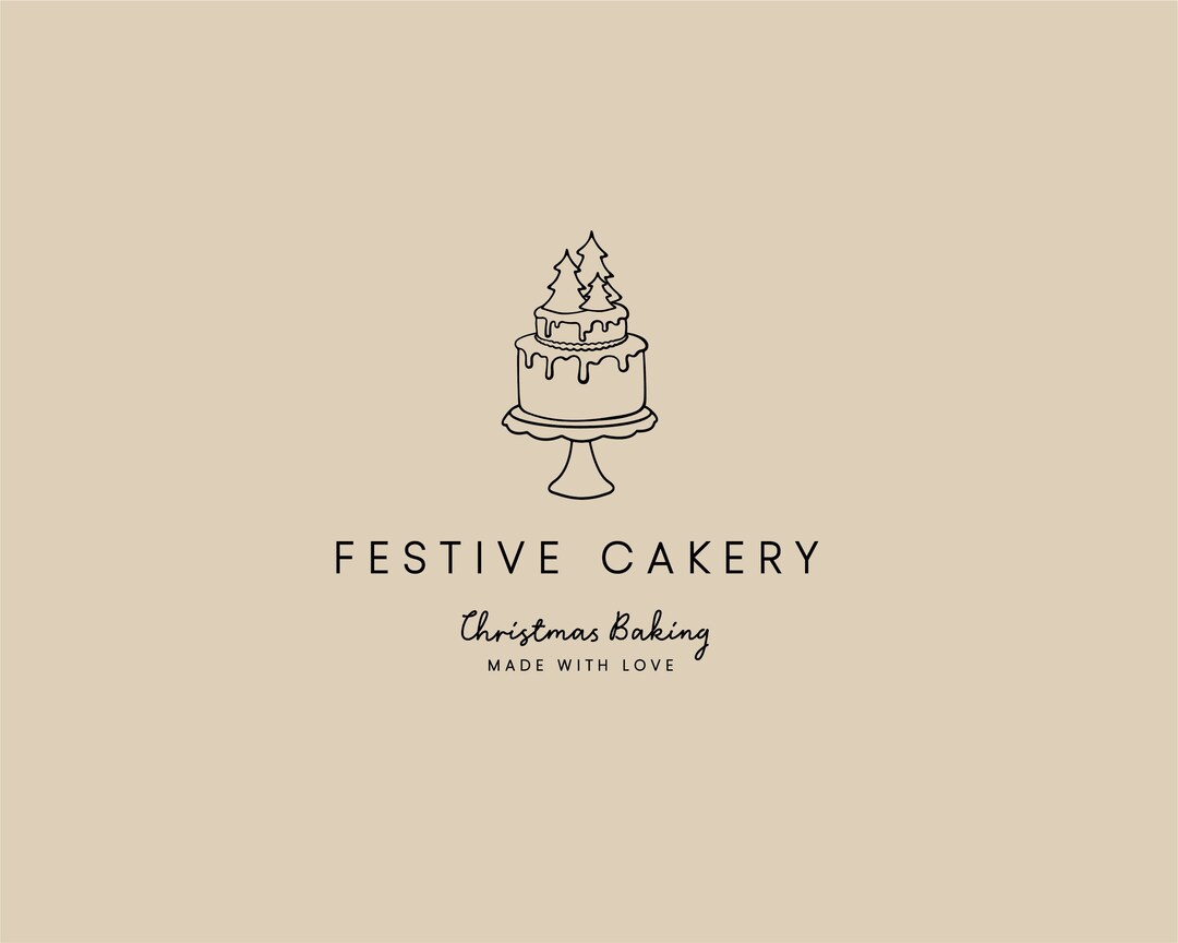 Logo prédéfini, logo de Noël, logo festif, logo de Noël vintage, logo ...