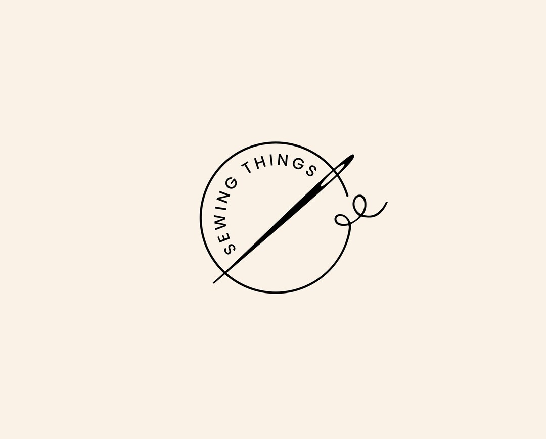 Premade Logo Stamp Logo Logo Design Hand and Needle Logo - Etsy