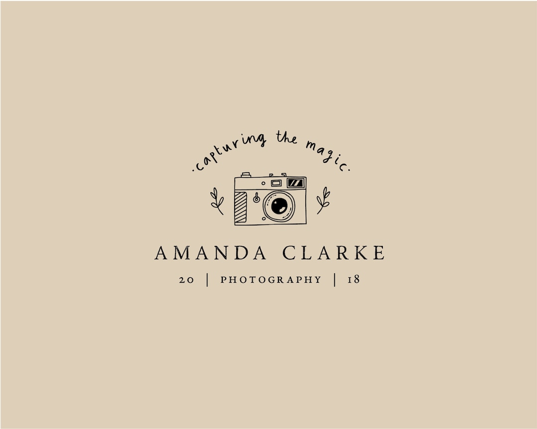 Premade Logo, Stamp Logo, Retro Camers, Flower Logo, Floral Logo ...