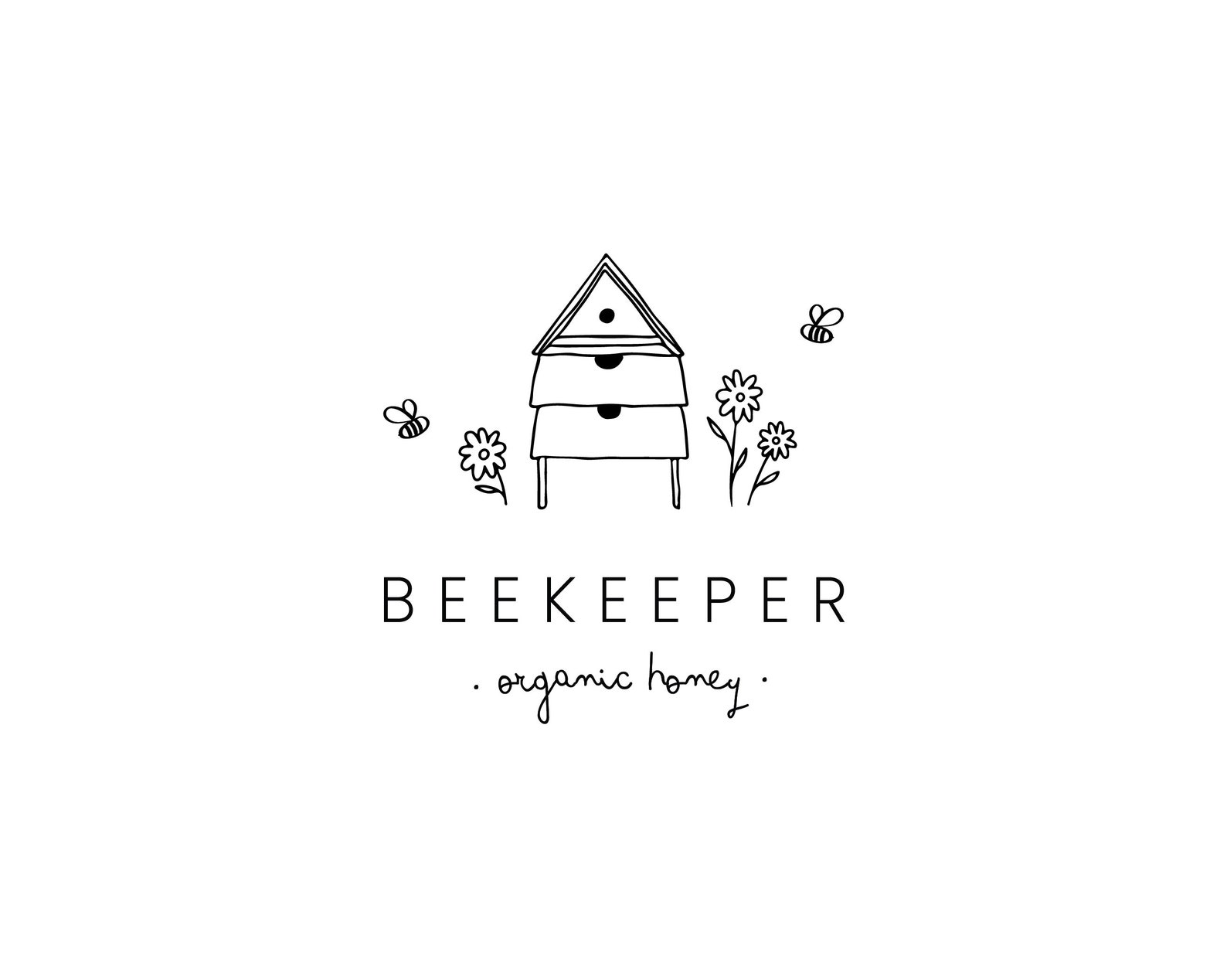 Premade Logo Stamp logo Beekeeper Logo Farm Logo Organic | Etsy