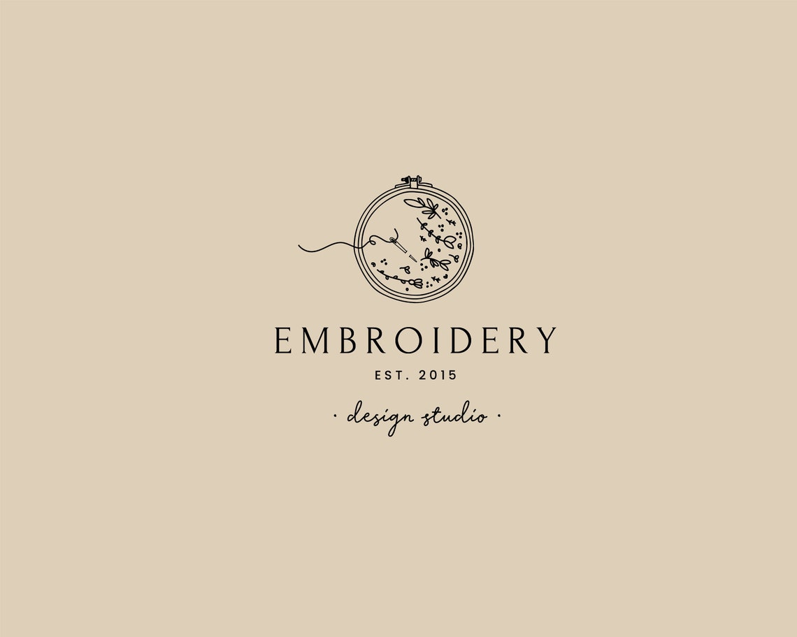 Premade Logo, Sewing Logo, Embroidery Logo, Crafts Logo, Small Business ...