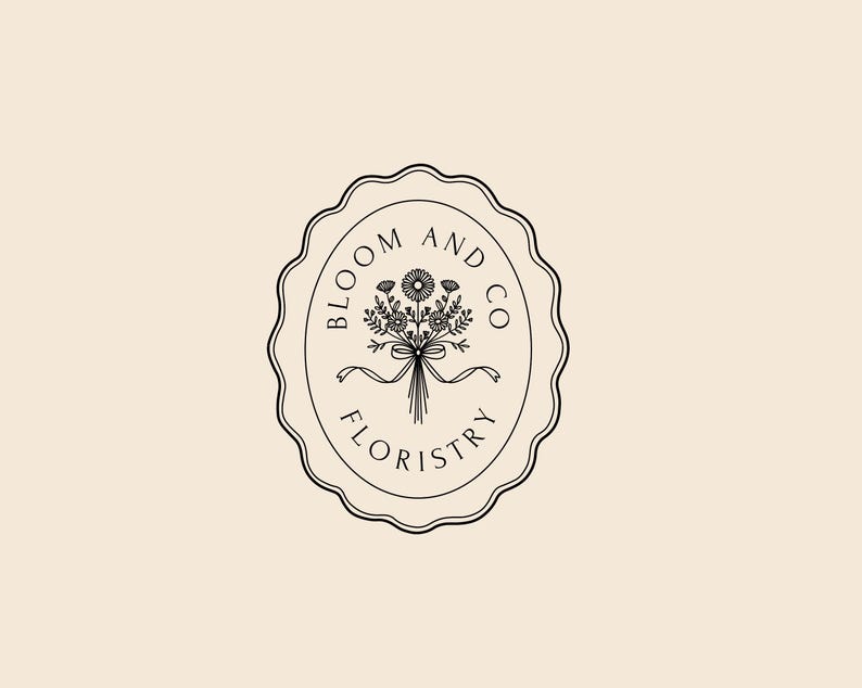 Premade Logo,stationery Design Logo,organic Logo, Flower Basket Logo ...