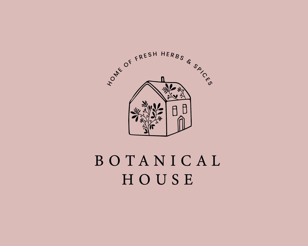 Premade Logo Stamp Logo Floral House Logo Design Cottage - Etsy UK