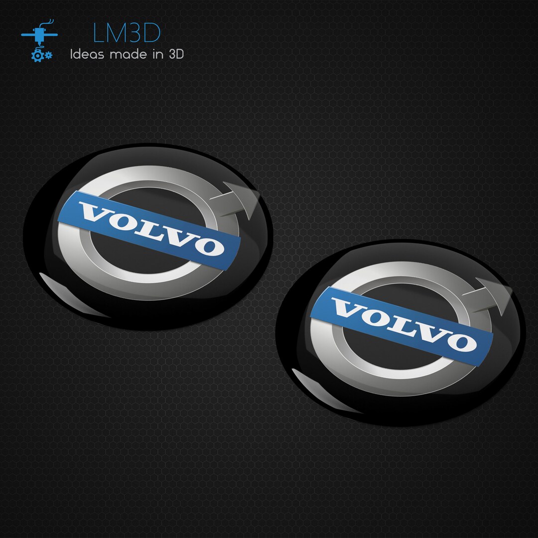 2 Pieces Resin GEL ADHESIVE 3 Cm VOLVO - Etsy
