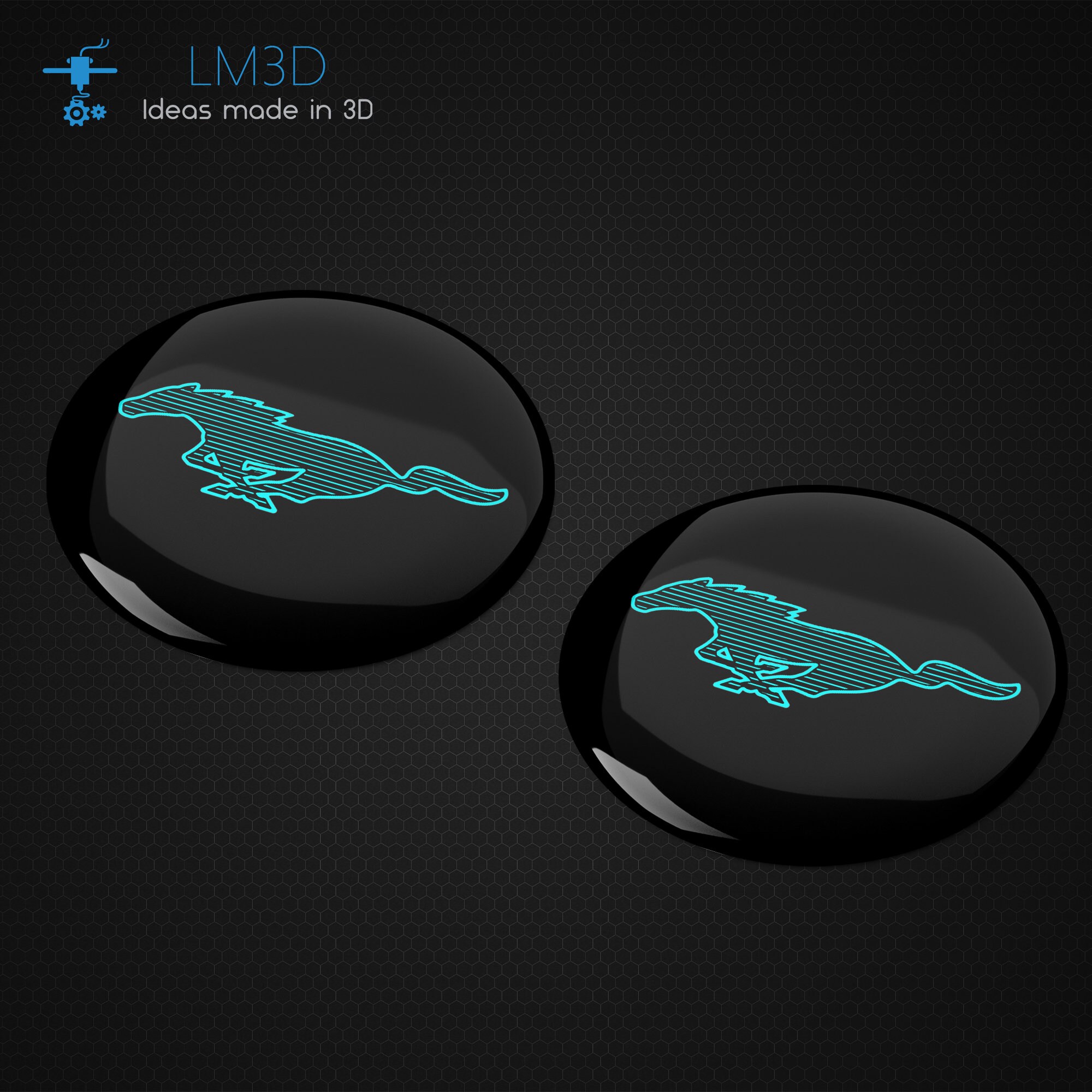 2 Pieces Resin GEL STICKER 3 Cm FORD Mustang Mache Mach E - Etsy