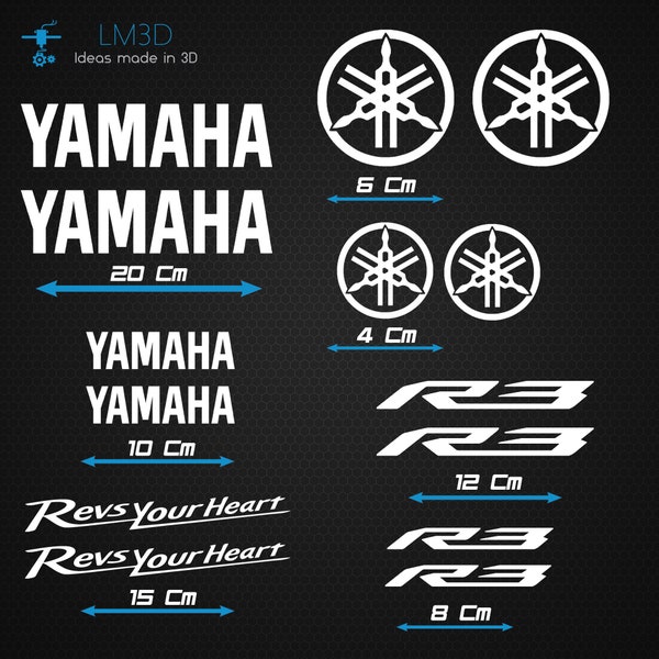 Yamaha R3 Decals Kit - Etsy