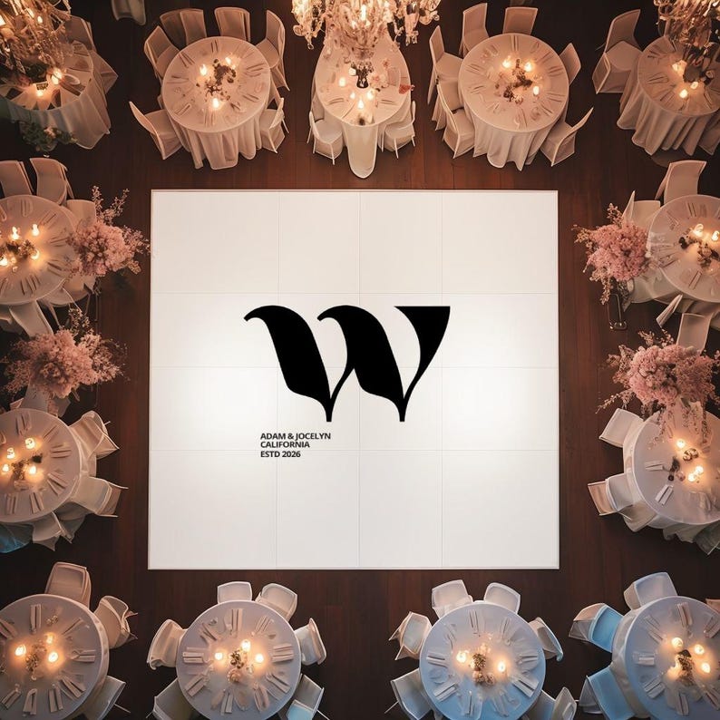 Custom Wedding Dance Floor Wrap | Personalized Vinyl Decal With Names ...