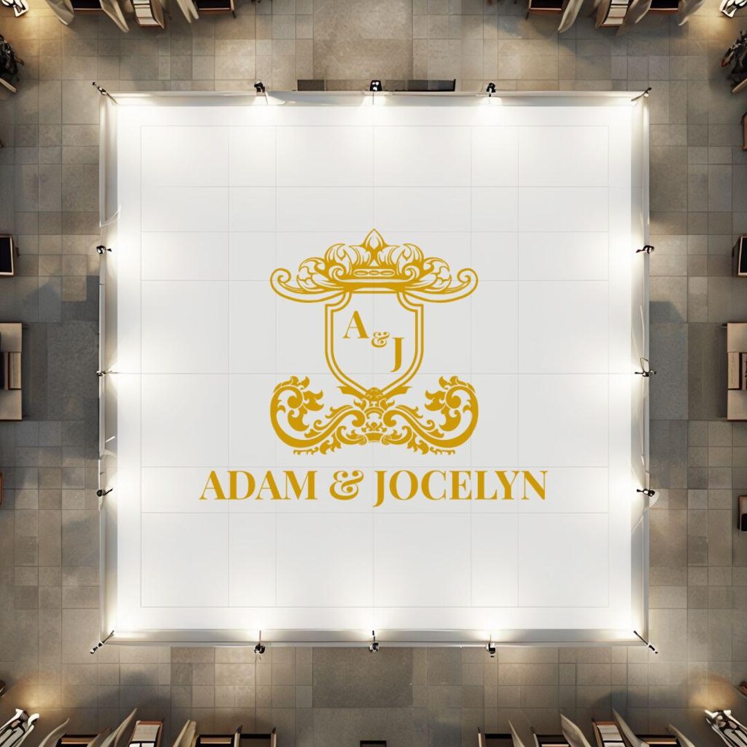 Custom Wedding Dance Floor Wrap | Personalized Vinyl Decal With Names ...