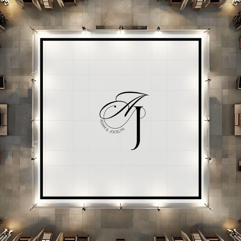 Custom Wedding Dance Floor Wrap | Personalized Vinyl Decal With Names ...