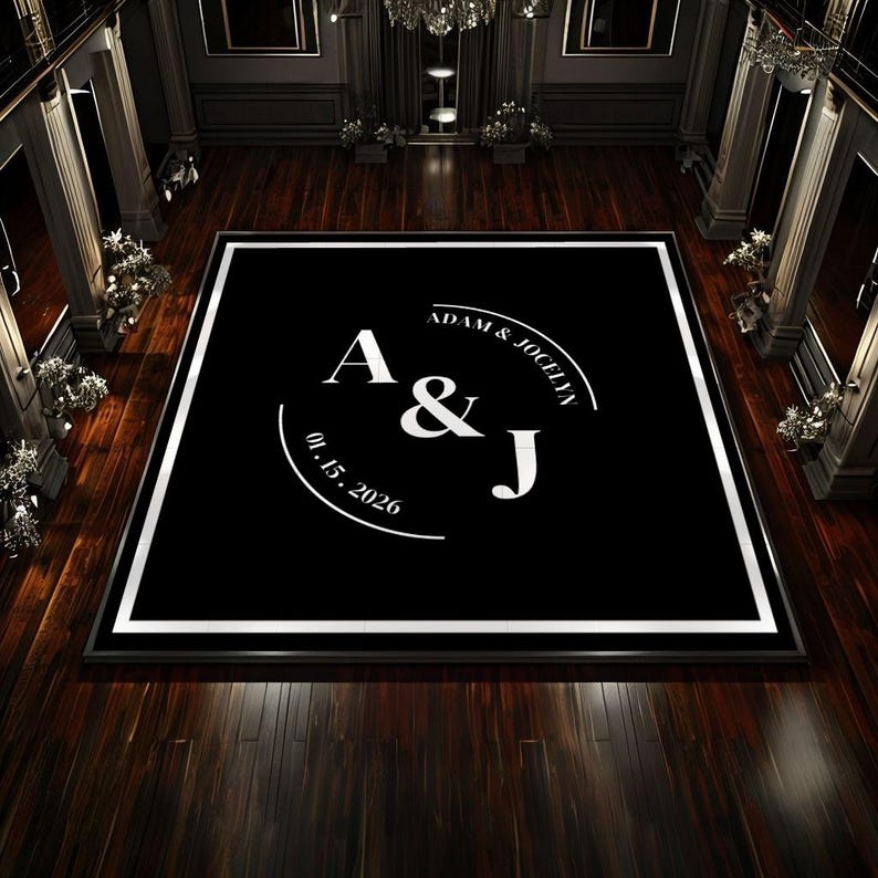 Custom Wedding Dance Floor Wrap | Personalized Vinyl Decal With Names ...