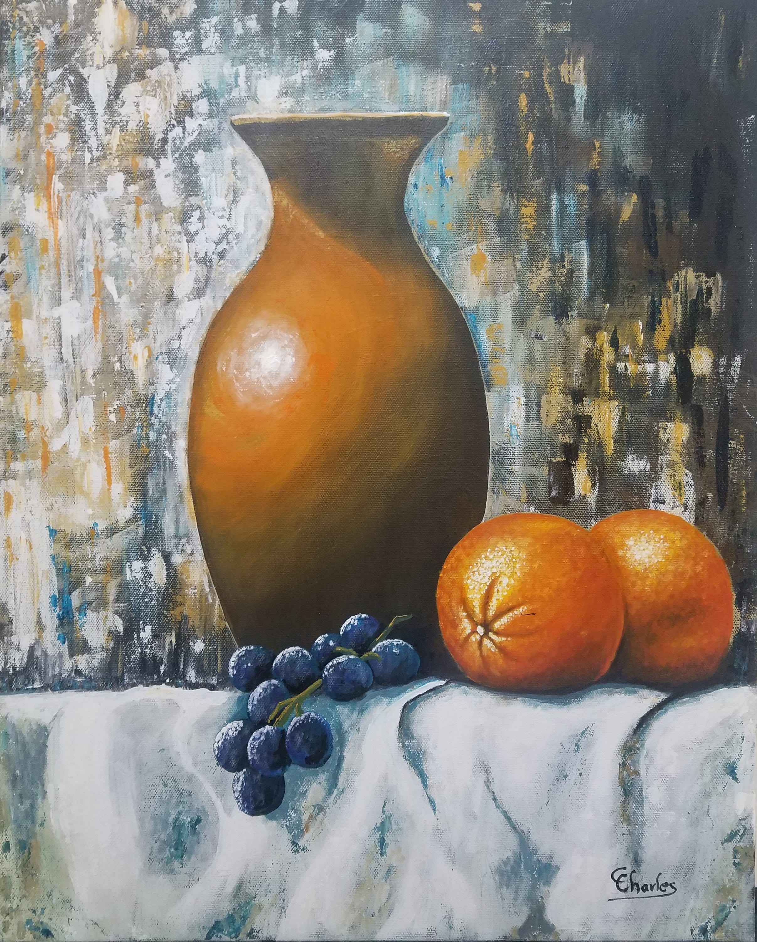 STILL LIFE - Fruits & Pot - Etsy
