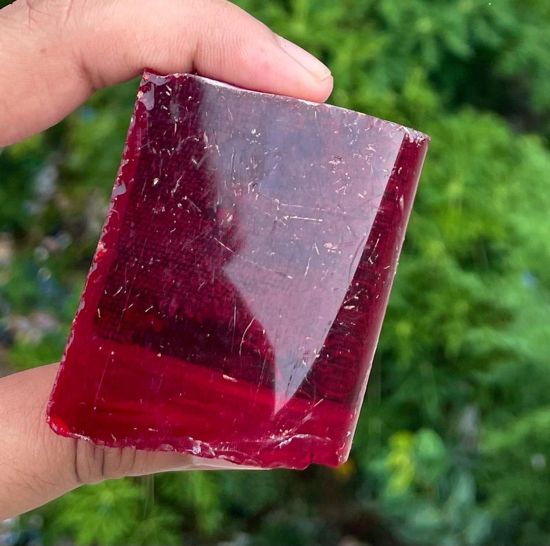 500 Cts Red Mozambique Ruby Uncut Rough Loose Gemstone, 100% AAA Top ...