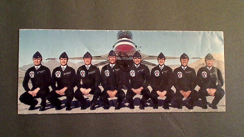 1985 US Air Force THUNDERBIRDS Aircraft BROCHURE Autographs Names ...