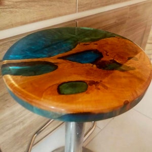 Bar Stool Top, Epoxy Bar Stool Top, Resin Bar Stool Top - Etsy