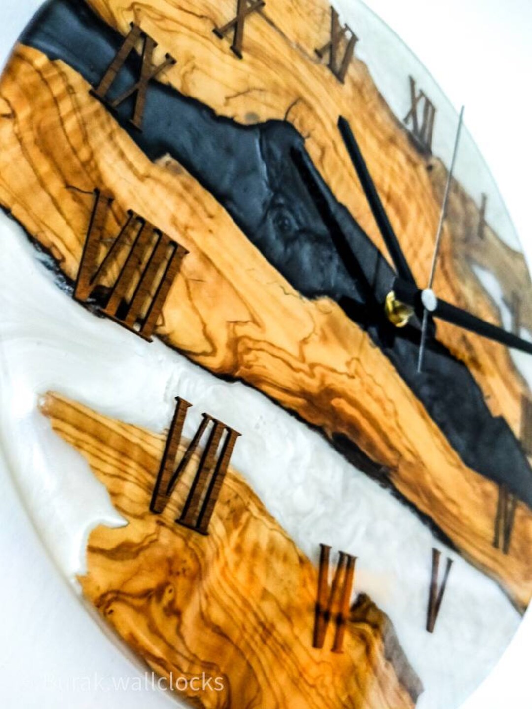 Unique Handmade Wooden and Epoxy Resin Wall Clocks - Etsy