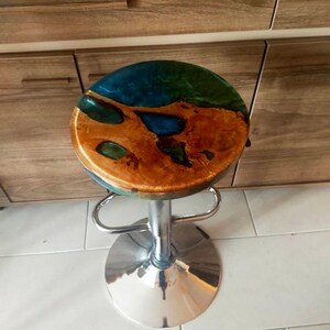 Bar Stool Top, Epoxy Bar Stool Top, Resin Bar Stool Top - Etsy
