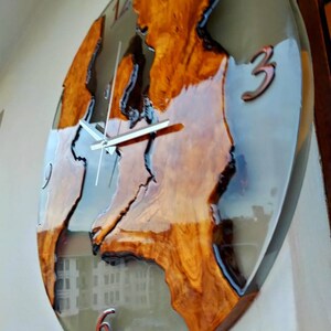 Unique Handmade Wooden and Epoxy Resin Wall Clocks, Nature-inspired ...
