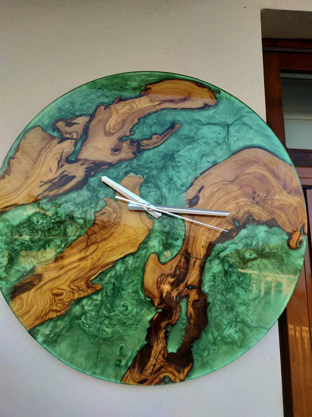 Unique Handmade Wooden and Epoxy Resin Wall Clocks - Etsy