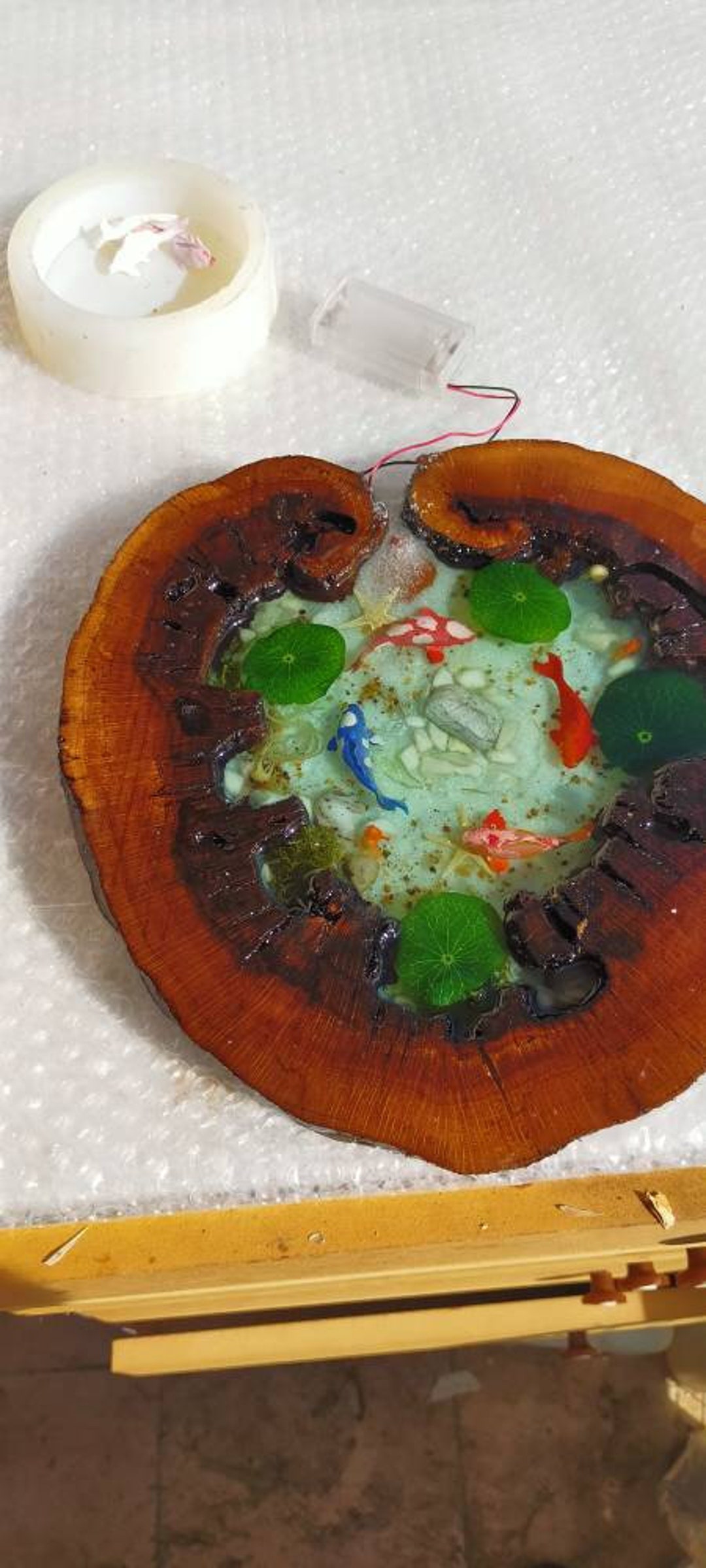 Koifish in Resin, Gift for Friend, Aquarium Look 3D Fish Pond ...