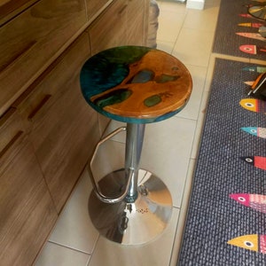 Bar Stool Top, Epoxy Bar Stool Top, Resin Bar Stool Top - Etsy