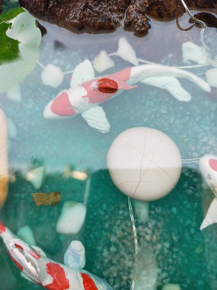 Koifish in Resin Gift for Friend Aquarium Look 3D Fish Pond - Etsy