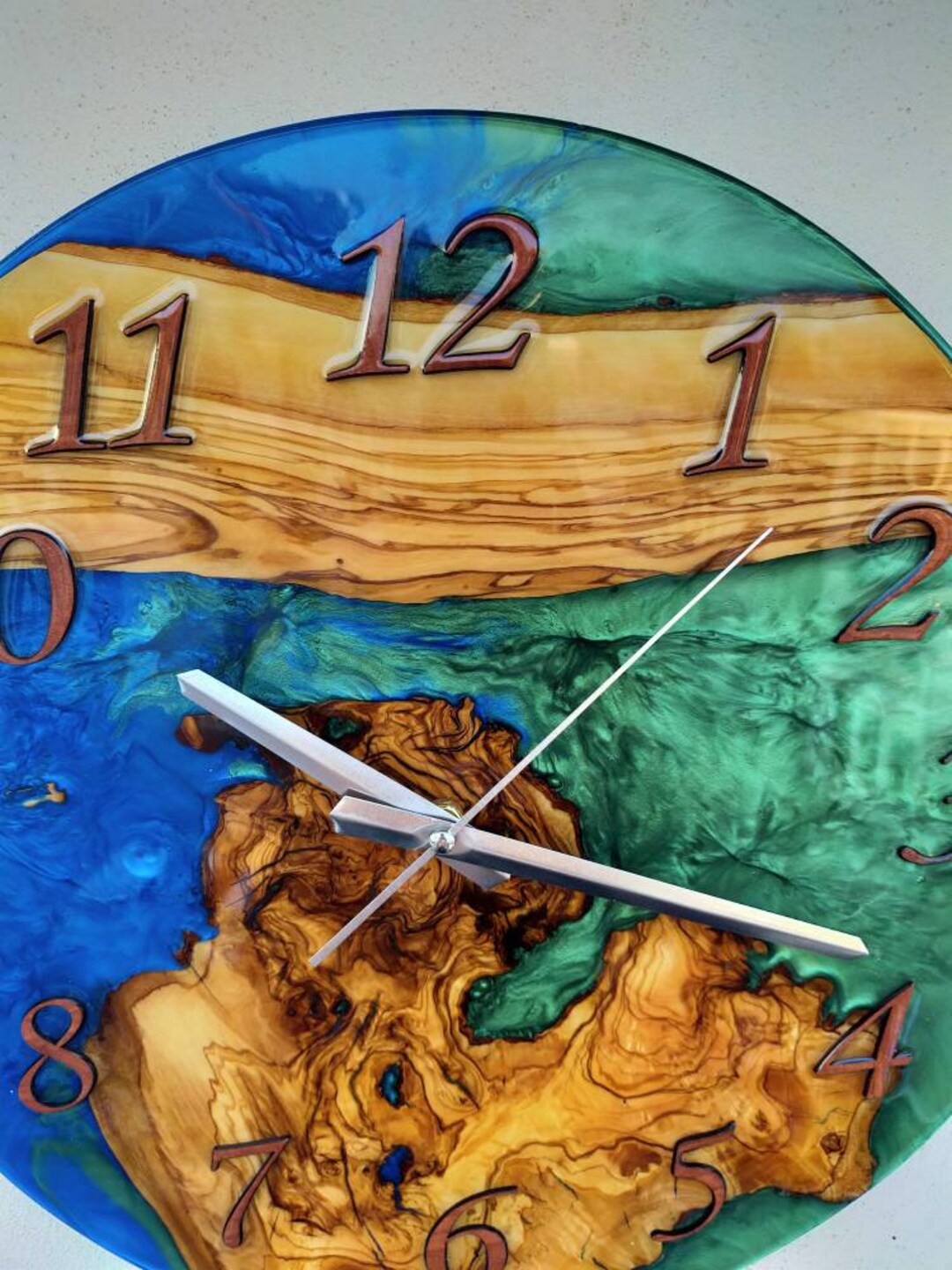Unique Handmade Wooden and Epoxy Resin Wall Clocks - Etsy UK