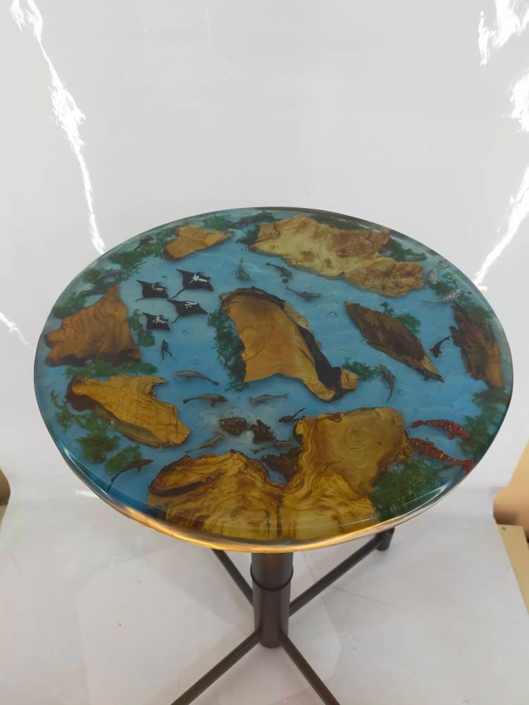 Epoxy River Table With Lifelike Koi Fish Handmade Resin Art Table ...