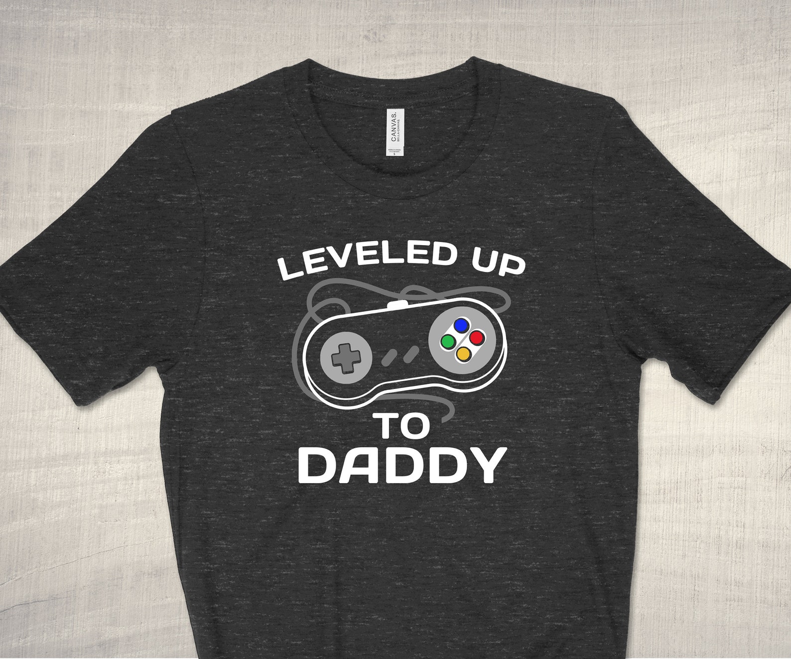 Leveled up New Daddy T-shirt, Father's Day Gift First Time Dad Shirt ...
